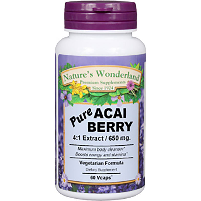 Acai Berry Extract – 650 mg, 60 Vcaps (Nature’s Wonderland) – Homeward ...